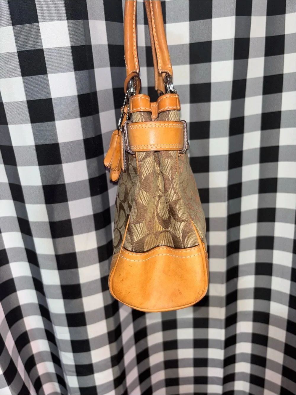 Coach | Bags | Coach Hampton Vintage Signature Carryall Satchel Bag 205 ...